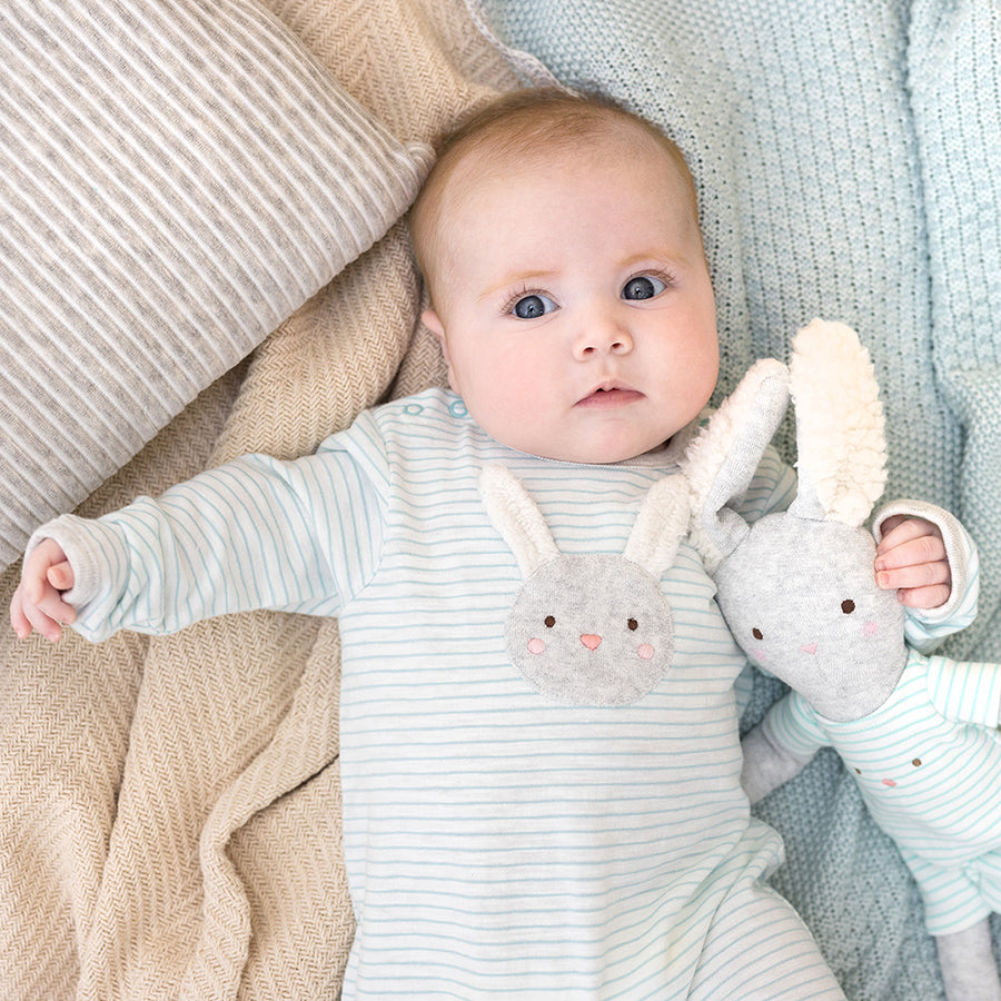 Albetta Applique Towelling Bunny Babygro Romper – Stork in the City